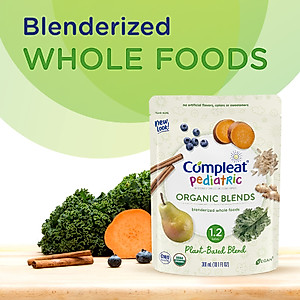 Compleat Pediatric Organic Blends Plant Based, 10.1 fl oz Pouch, 24 Count