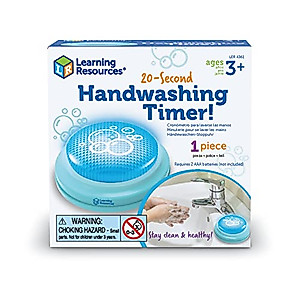 Learning Resources 20-Second Handwashing Timer, Children's Timer, Home & Classroom Sanitation, Ages 3+