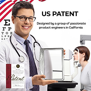 MagniPros 3X Large Ultra Bright LED Page Magnifier with Anti-Glare Dimmable LEDs(Evenly Lit Viewing Area & Relieve Eye Strain)-Ideal for Reading Small Prints & Low Vision