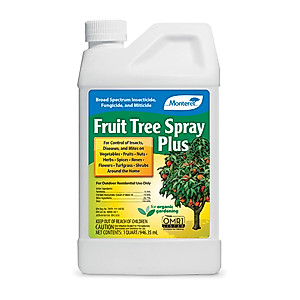 Monterey Fruit Tree Spray Plus for Organic Gardening, Broad-Spectrum Insecticide, Fungicide and Miticide, 32 fl oz