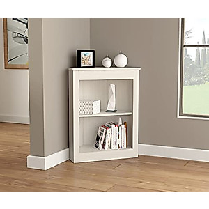 Inval 31.5" 2-Shelf Corner Bookcase, Washed Oak