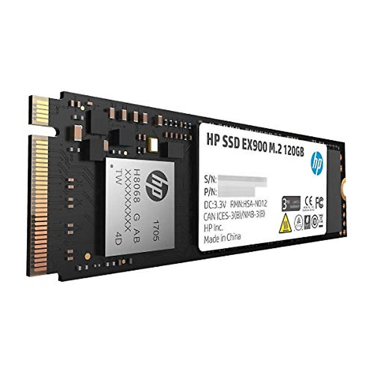 HP EX900 M.2 120GB PCIe 3.0 X4 Nvme 3D TLC NAND Internal Solid State Drive (SSD) 2Yy42Aa#ABC