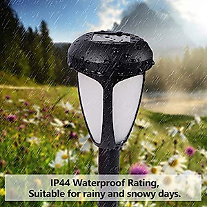 MAGGIFT 12 Pack Solar Pathway Lights, Outdoor RGB Color Changing Garden Lights, Auto Change Multicolor, IP44 Waterproof Solar Powered Landscape Lights for Lawn, Patio, Yard, Walkway, Deck, Driveway