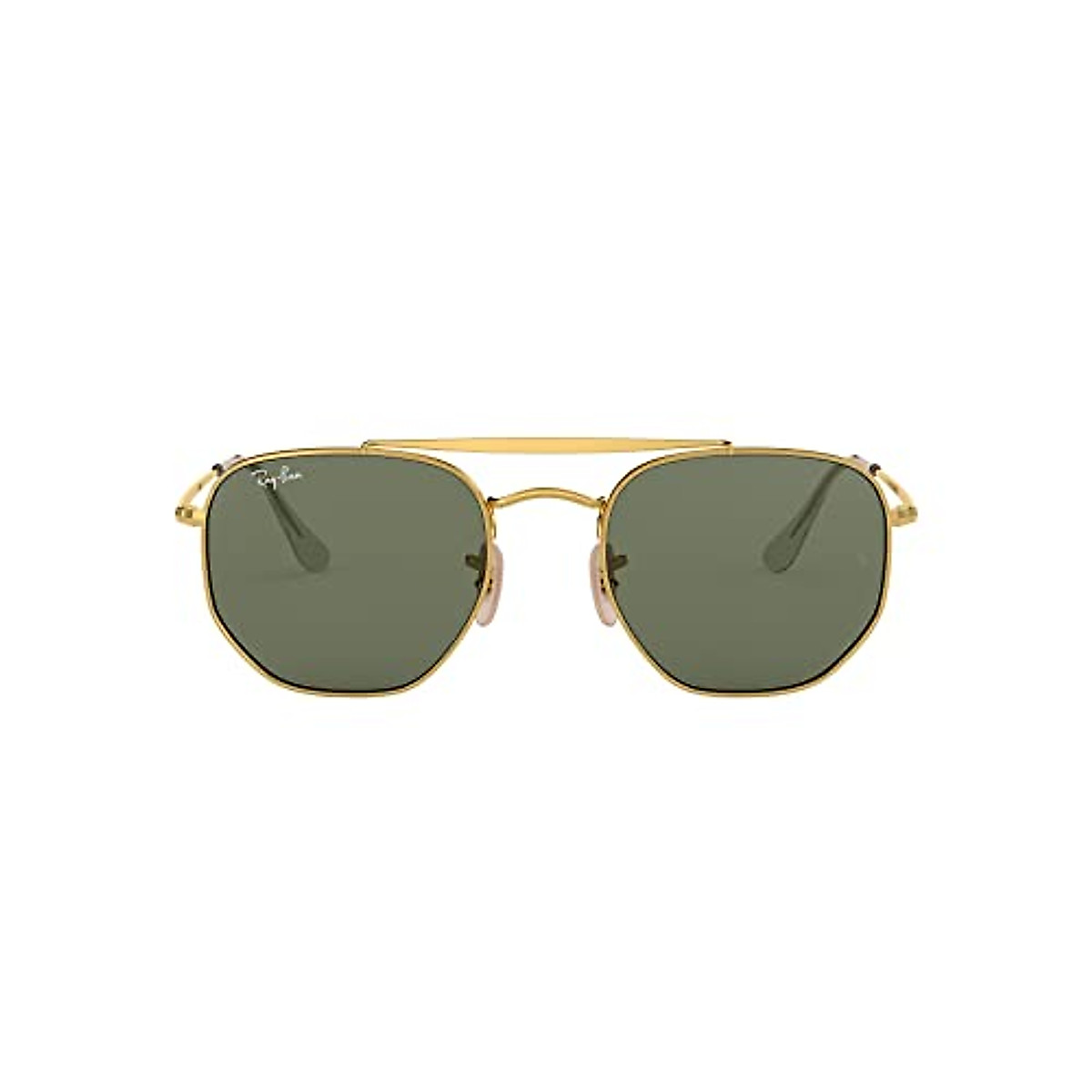 Ray-Ban RB3648 The Marshal Square Sunglasses, Gold/G-15 Green, 51 mm + 1