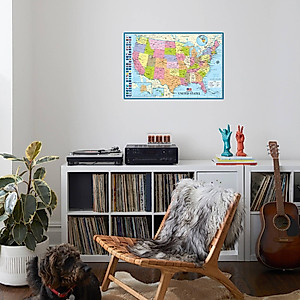 AllPosters Wall Poster Map Of The United States With State Flags, 36x24