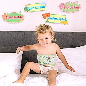 Liitrton 4 PCS Cartoon Pattern Cotton Baby Infant Umbilical Cord Belly Band for 0-12 months (Random Color, Cute Dog)
