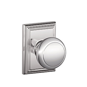 SCHLAGE F10 and 625 ADD F10AND625ADD Addison Collection Andover Passage Knob, Bright Chrome