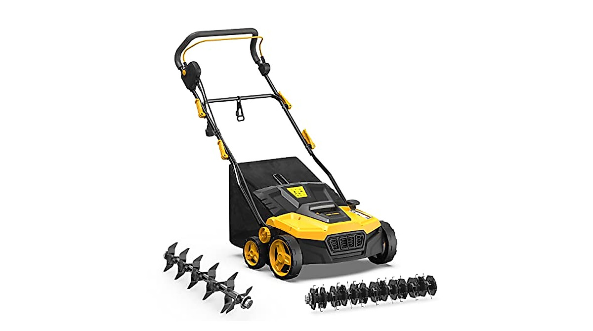 Rock&Rocker 2-in-1 Electric Dethatcher & Scarifier