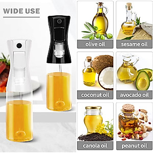 Oil Sprayer for Cooking, 220ml Glass Olive Oil Sprayer Mister, Olive Oil Spray Bottle, Kitchen Gadgets Accessories for Air Fryer, Canola Oil Spritzer, Widely Used for Salad Making, Baking, Frying, BBQ