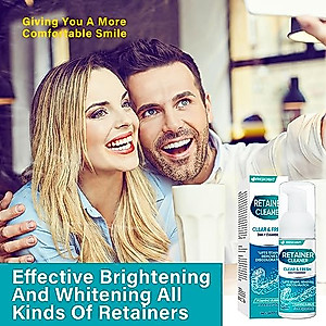 Farrinne Retainer/Aligner Cleaner Foam - Removes Stains, Plaque & Bad Odor - Suitable for Invisalign, Braces, Mouth Guards, Night Guards & Removable Dental Appliances - 60ml