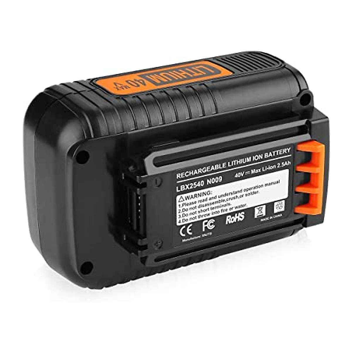 energup 40 Volt MAX Lithium 3Ah Battery for Black and Decker 40V Battery LBX2040 LBXR36 LBXR2036 LST540 LCS1240 LBX1540 LST136W for Black+Decker 40V Lithium Battery