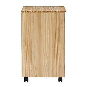 Linon Home Decor Products Corinne Six Drawer Storage, Natural Rolling Cart