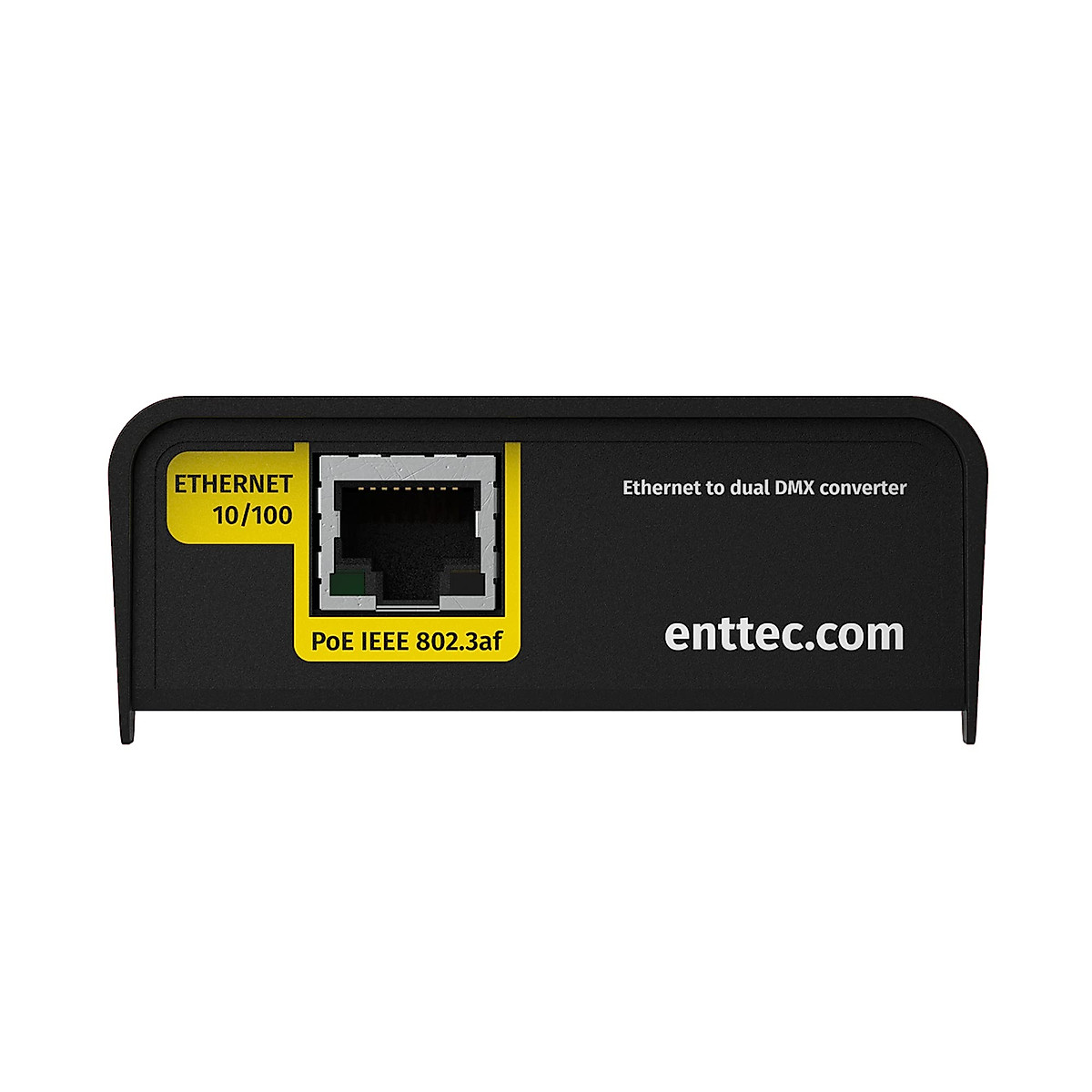 ENTTEC DIN Ethergate POE 71030 2 Universe Ethernet to Dual DMX RDM Converter, Black