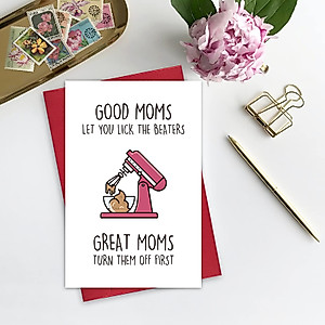 Ulbeelol Happy Mother's Day Card, Funny Great Mums Card for Mom, Humorous Birthday Card for Mother