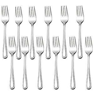 LIANYU 9-Piece Toddler Forks, Stainless Steel Kids Forks Silverware for 2-10 Year Old, Children Cutlery Flatware Set, Kids Utensils Forks Set for Home Preschools, Dishwasher Safe
