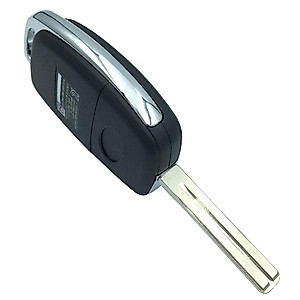 3 Buttons Keyless Entry Remote Shell Case for Hyundai Santa Fe Sonata Replacement Flip Folding Smart Car Key Fob Repair with Uncut Blade