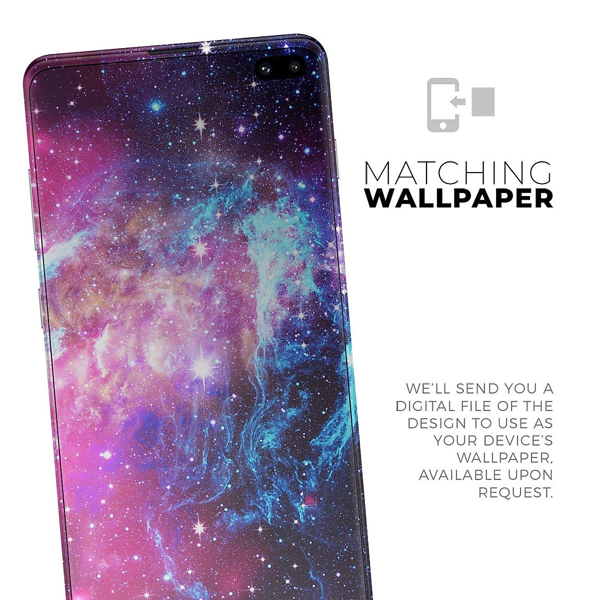 DesignSkinz Bright Trippy Space Protective Vinyl Decal Wrap Skin Cover Compatible with The Samsung Galaxy S20 (Screen Trim & Back Glass Skin)