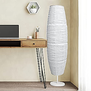 ibasenice Paper Floor Lamp Shade Classic Modern Paper Floor Light Bulb Cage Guard for Bedside Lamp Floor Lamp Living Room Decoration