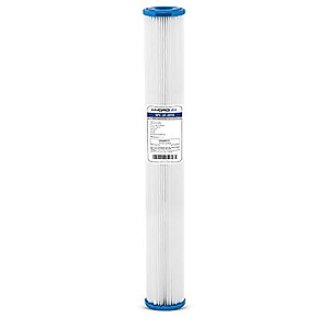 Hydronix SPC-25-2010 Polyester Pleated Sediment Water Filter, Washable& Reusable, 2.5" X 20", 10 micron