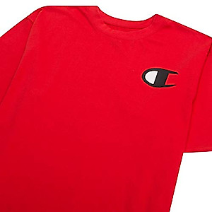 Champion Big and Tall Shirts for Men – 2 Pack Graphic Mens Big and Tall T-Shirts Black Red