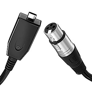 IUKUS USB C to XLR Female Cable, USB C Microphone Cable Type C Male to XLR Female Mic Link Studio Audio Cord Compatible with Google Pixel Samsung Galaxy USC-C Phone, MacBook, Pad (2M/6.6FT)