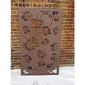 OakLeaf1US - Privacy Screen Metal Garden Fence Decor Art