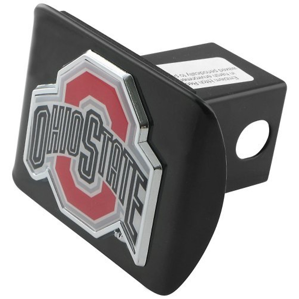 Ohio State University Buckeyes"Black with Color"O" Emblem" Metal Trailer Hitch Cover Fits 2 Inch Auto Car Truck Receiver with NCAA College Sports Logo