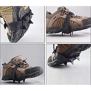 Toasis Ice Claws Snow Grips Spikes Crampons Traction Cleats for Shoes Boots