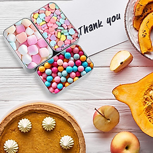 RHBLME 40 Pack Small Tin Box with Lid, 3.74" x 2.36" x 0.9" Metal Tin Box Container Mini Portable Small Storage Container Kit with Lid for Home Storage, DIY Craft Tools Storage