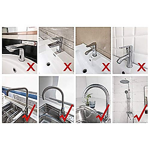 Hanging Faucet Rack Stainless Steel Adjustable Height, Flexible and Rotatable Small Sink Drain Rack, Suitable for Soap, sponges, brushes, rags, etc.