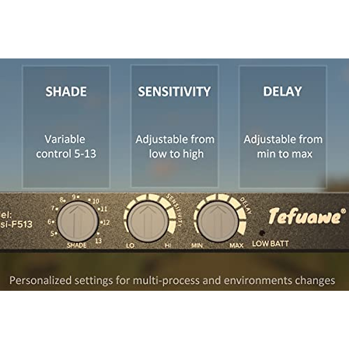 Tefuawe Auto Darkening Welding Lens, True Color Blue Technology, Variable Shade 5-13, 2x4.25 with 2pcs Replacement Outside Cover Lens for Pipeliner Welding Hood