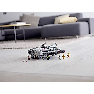 LEGO Star Wars Millennium Falcon 75257 Building Set - Starship Model with Finn, Chewbacca, Lando Calrissian, Boolio, C-3PO, R2-D2, and D-O Minifigures, The Rise of Skywalker Movie Collection
