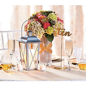 Fun Express Wood Cursive Table Numbers (Gold Set of 1-24) Wooden Calligraphy style for Wedding and Party Events