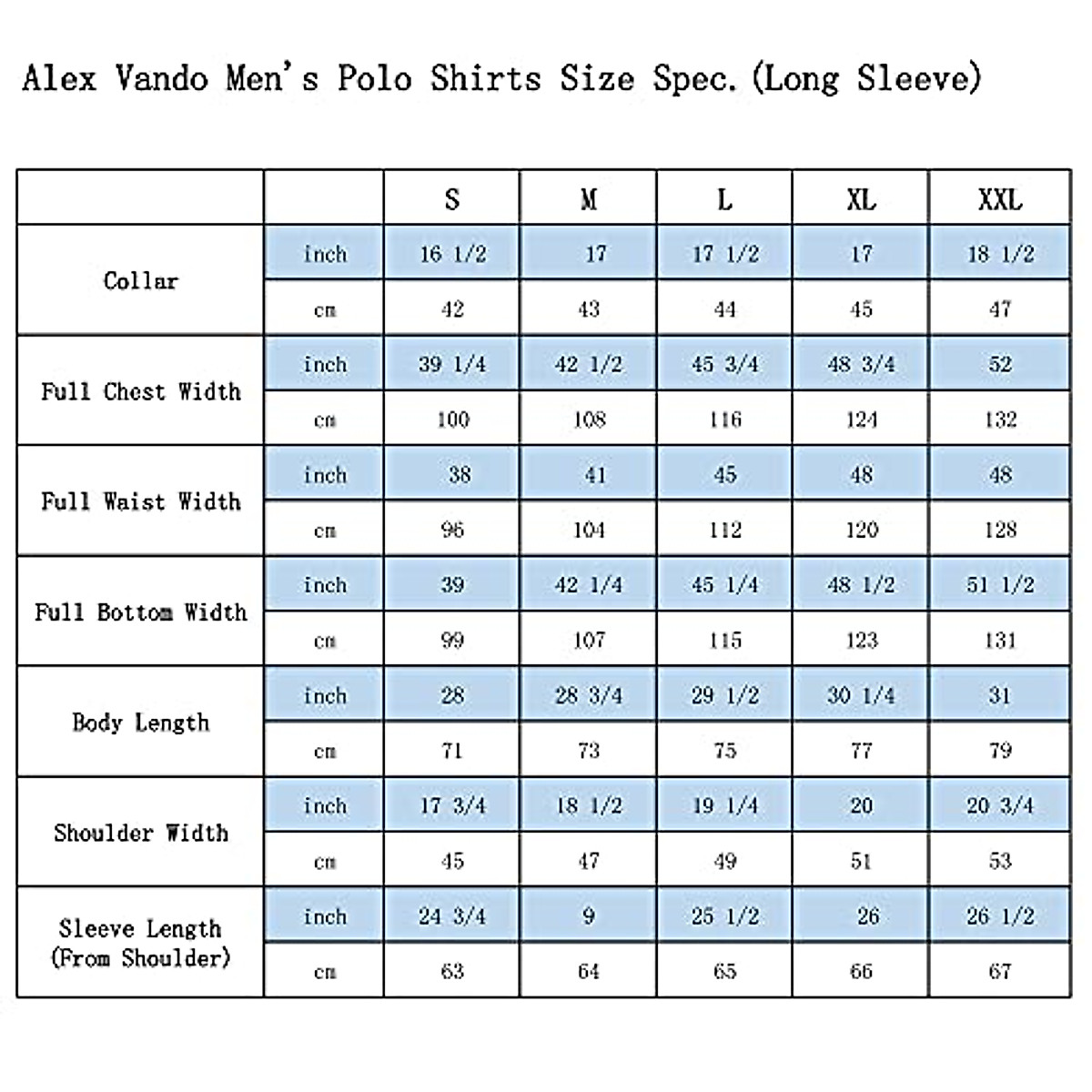 Alex Vando Mens Golf Shirt Moisture Wicking Quick-Dry Long Sleeve Casual Polo Shirts for Men,Blue,L