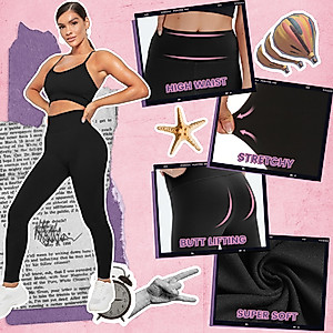 CAMPSNAIL 4 Pack High Waisted Leggings for Women - Soft Tummy Control Slimming Yoga Pants for Workout Running Reg & Plus Size
