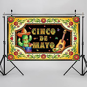 Cinco De Mayo Backdrop for Photography Mexican Banner Fiesta Party Favors Cinco De Mayo Decorations and Supplies for Home Party