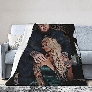 Jellys Music Rolls Blanket Flannel Fleece Blanket Ultra Soft Lightweight Throw Blanket for Bed Couch Living Room 50"x40"