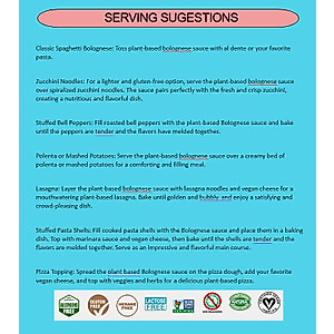 Good Food Choice Plant Based Bolognese Sauce, Authentic Mediterranean Recipe Total Weight 7.16 oz