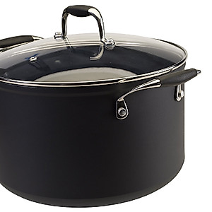 Ecolution Symphony Multipurpose Forged Reinforced Ergonomic Cool-Touch Silicone Handle, Dishwasher Safe, Nonstick, Stockpot - 8 Quart, Grey