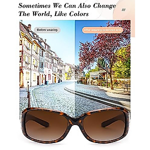 LVIOE Polarized Sunglasses for Women, Fashion Butterfly Decoration Driving Fishing-99.99% UV Protection