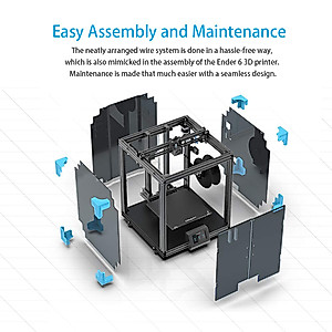 Creality Ender 6 3D Printer Stable Core XY Structure with 3 Times Faster Printing Speed Acrylic Enclosure Silent Board Glass Bed 250x250x400MM