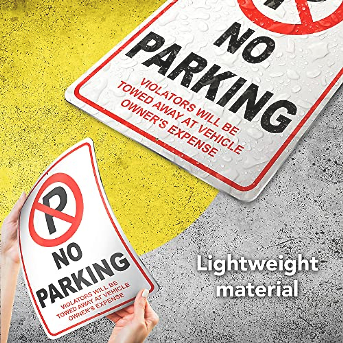 No Parking Signs - No Parking Signs for Driveways Aluminum 8x12 - No Parking Signs Will Be Towed- Do Not Block Driveway Sign - Please No Parking Sign - No Parking Signs Metal