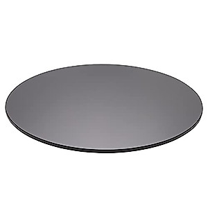 Pro Safe Glass 24" Round Tempered Gray Glass Table Top - 1/4" Thick with Flat Polish Edge