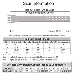 beltiscool Women's Litchi Veined Double Stitch Double Hole Tapered Leather Belt, Tan | small-30