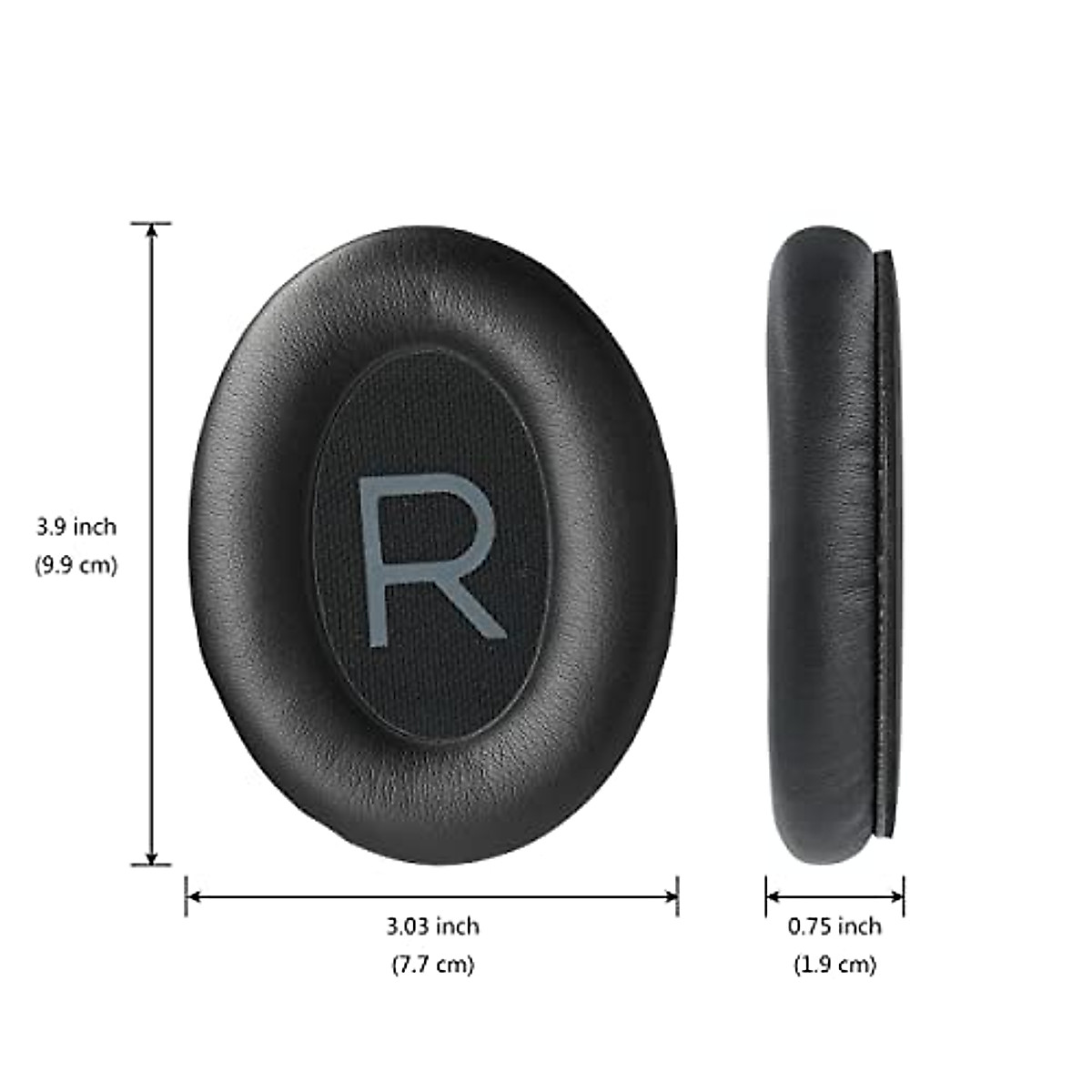 Premium Replacement Ear-Pads Ear-Cushions for Bose QuietComfort QC 45 35 35-ii, Replacement Cover Parts for QC-45 QC-35 QC-35ii Headphones (Black)