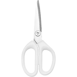 12 Piece Knife Block Set with Soft-Grip Ergonomic Handles White and Gold by Drew Barrymore