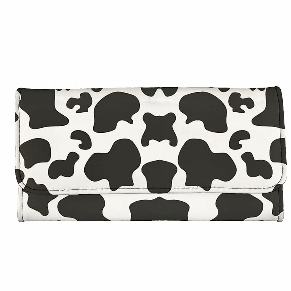 GOSTONG Cartoon Floral Chicken Print Leather Tri-Fold Wallets for Women Ladies Purse Clutch Card Organizer