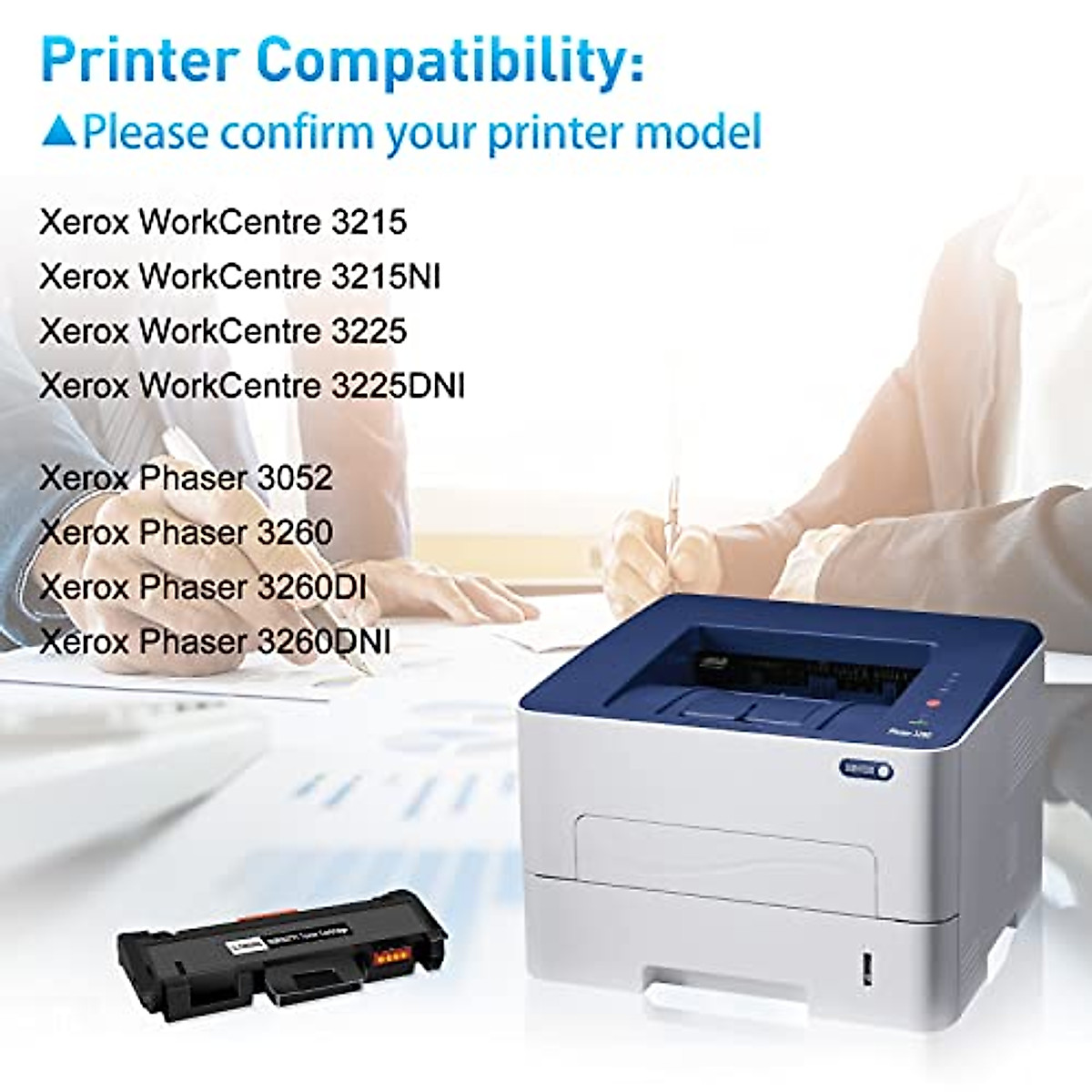 CLYWENSS Compatible 106R02777 Black Toner Cartridge Replacement for Xerox 106R02777 Toner for Xerox Phaser 3260 WorkCentre 3215 Phaser 3052 Toner Cartridge (3,000 Pages, 1 Black High Yield )