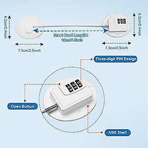 Refrigerator Lock Combination AOSITE 4 Pack Fridge Locks for Adults Mini Fridge Locks for Kids Refrigerator Adhesive Lock Freezer Door Lock Child Safe Keyless Digital Refrigerator Lock Childproof