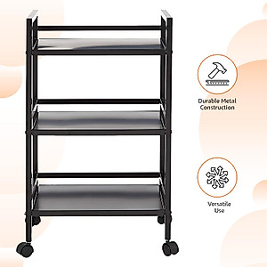 Amazon Basics 3-Tier Metal Rolling Cart
